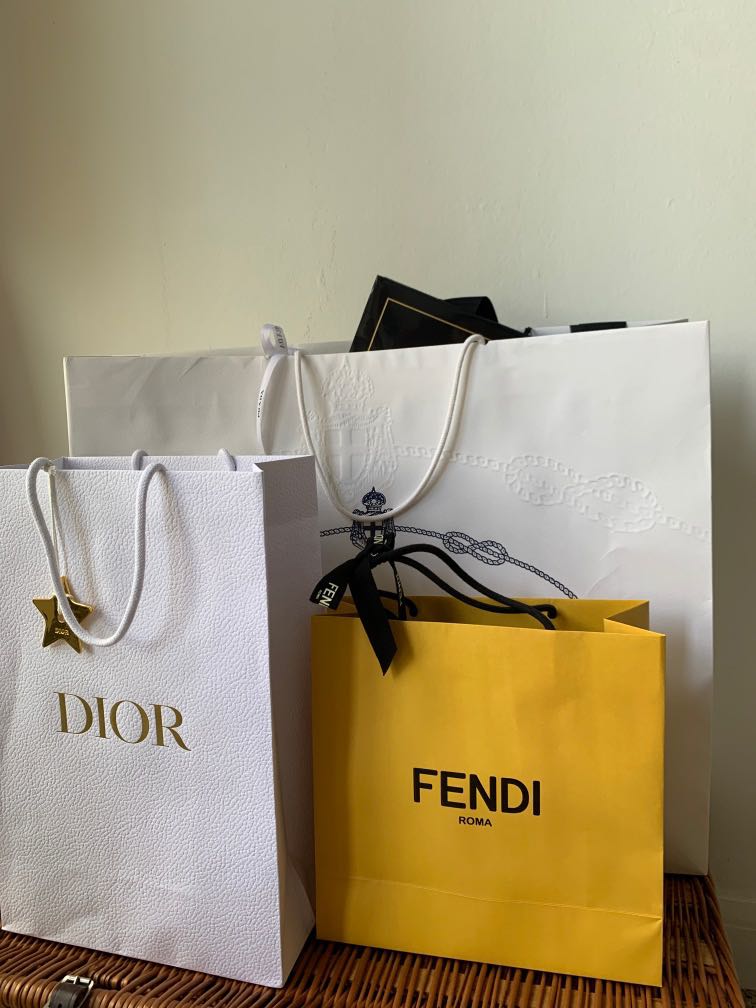 Dior Fendi Prada GRAFF Harry Winston paper bags, Hobbies & Toys ...