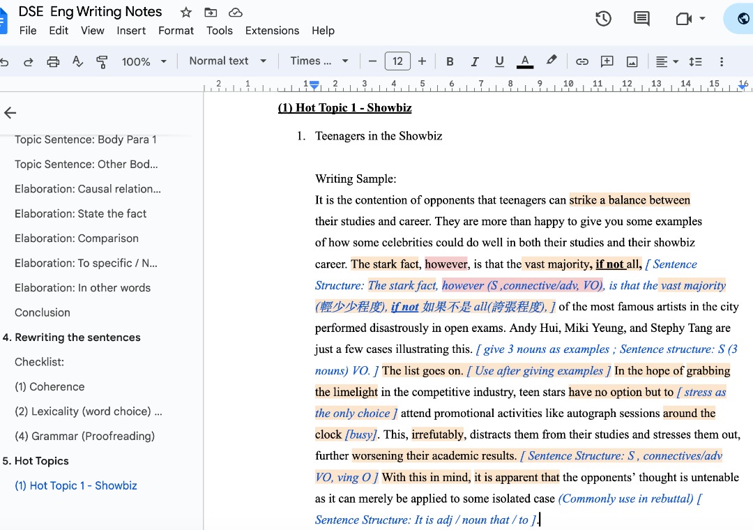 六千五字 DSE英文寫作筆記 English Writing Skills, Notes and Exercises, 興趣及遊戲, 書本 ...