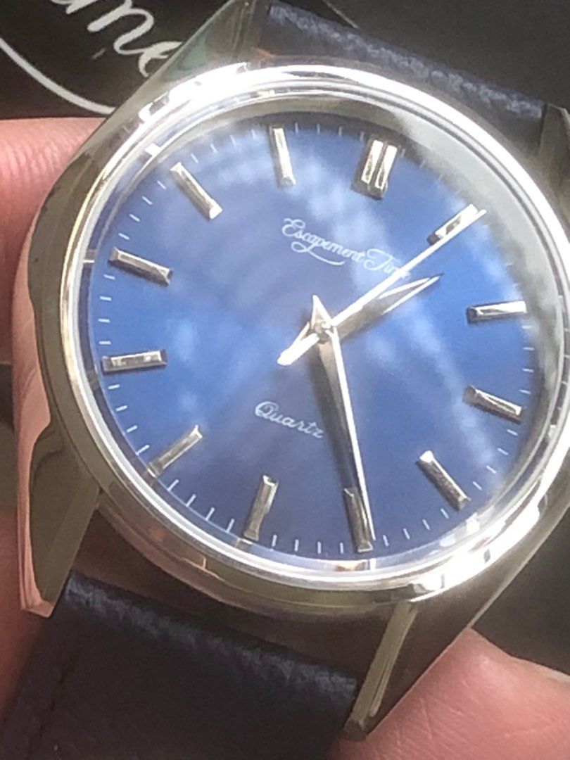 Escapement time 40mm seiko quartz dress watch, Luxury, Watches on Carousell
