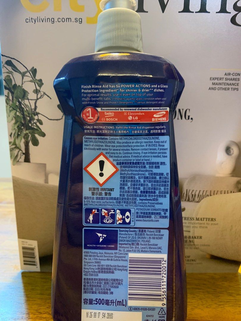 Finish rinse aid fire sale, Furniture & Home Living, Cleaning & Homecare Supplies, Detergents on ...