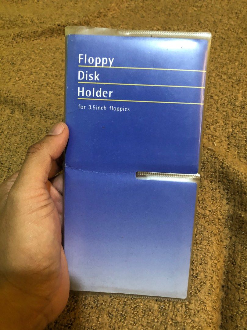 Floppy disk holder with old floppy disks 4pcs on Carousell