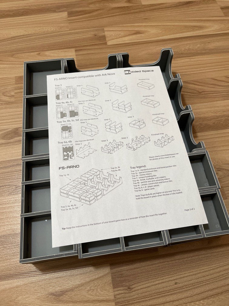 Folded Space Organiser for Ark Nova, Hobbies & Toys, Toys & Games on Carousell