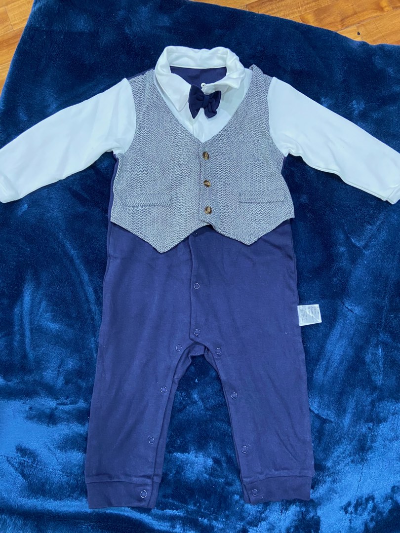 Formal long sleeves onesie on Carousell