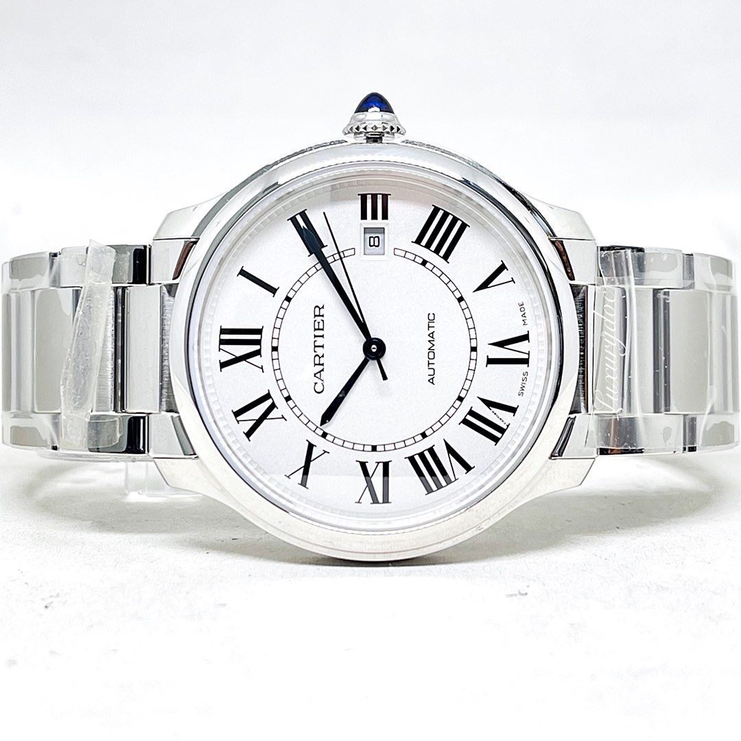 FS.BNIB CARTIER RONDE MUST DE CARTIER STEEL AUTOMATIC 40MM WATCH ...
