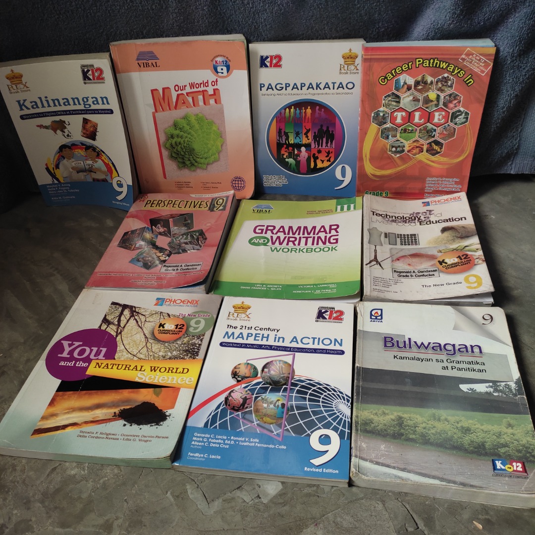 Grade 9 Books K-12 Text Books T.L.E E.S.P Science Grammar and Writing ...