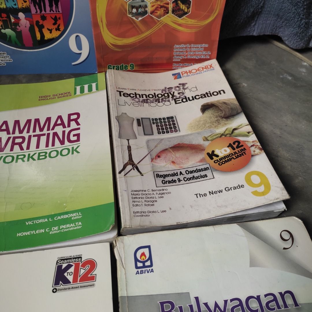 Grade 9 Books K-12 Text Books T.L.E E.S.P Science Grammar and Writing ...