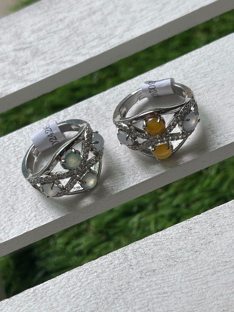 Grade A Myanmar Jade Ring - 925 Silver, Women's Fashion, Jewelry ...