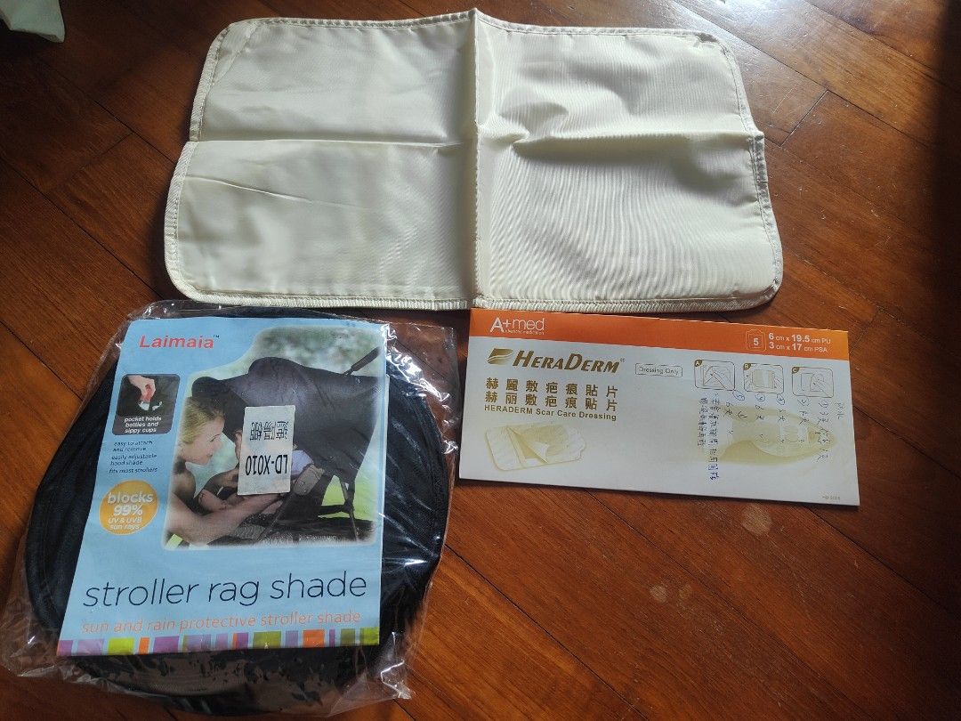 Heraderm scar carr dressing/ stroller rag shade/diaper changing pad ...