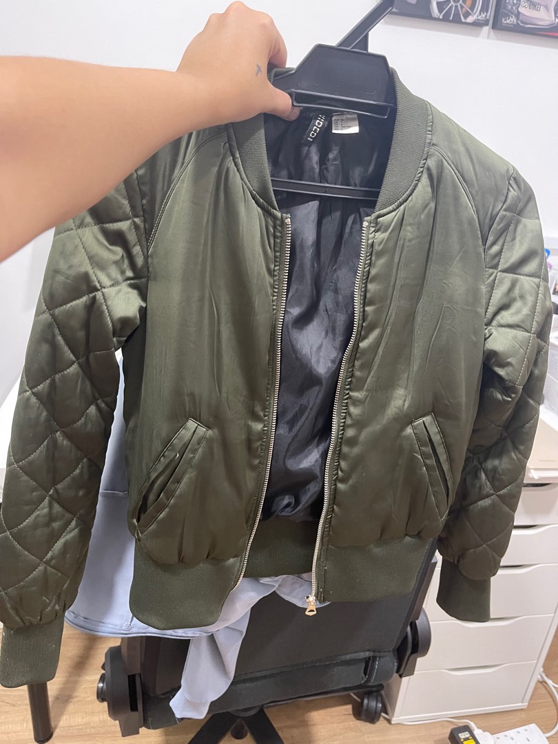 H&M Bomber Jacket, Women's Fashion, Coats, Jackets and Outerwear on ...
