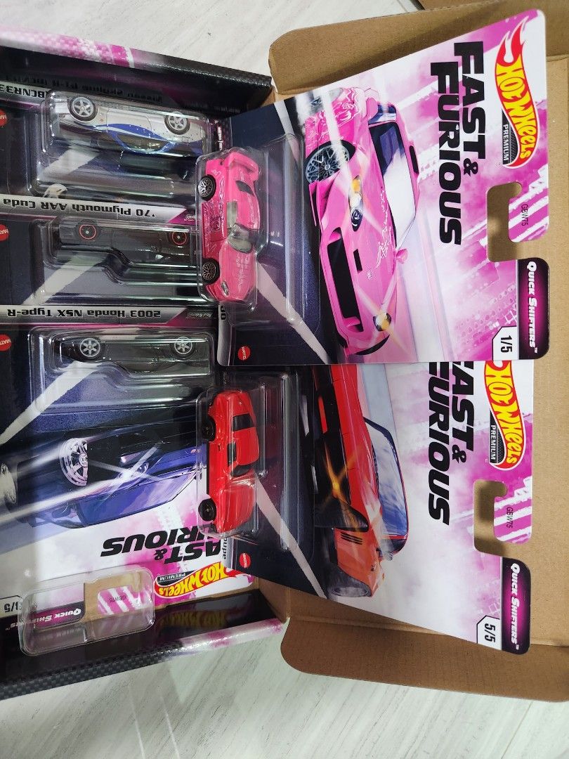 Hot Wheels Limited Edition 5- Car Premium Fast and Furious 2020 ...