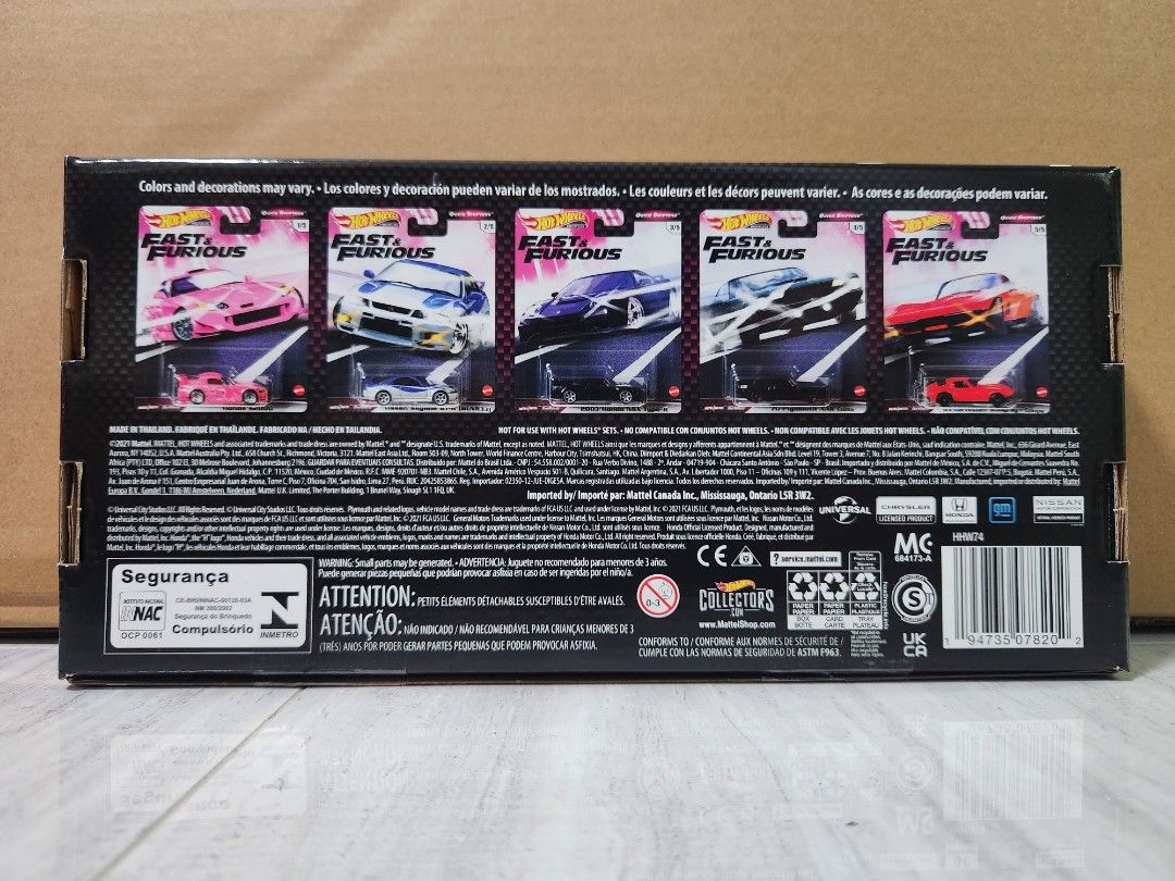 Hot Wheels Limited Edition 5- Car Premium Fast and Furious 2020 ...