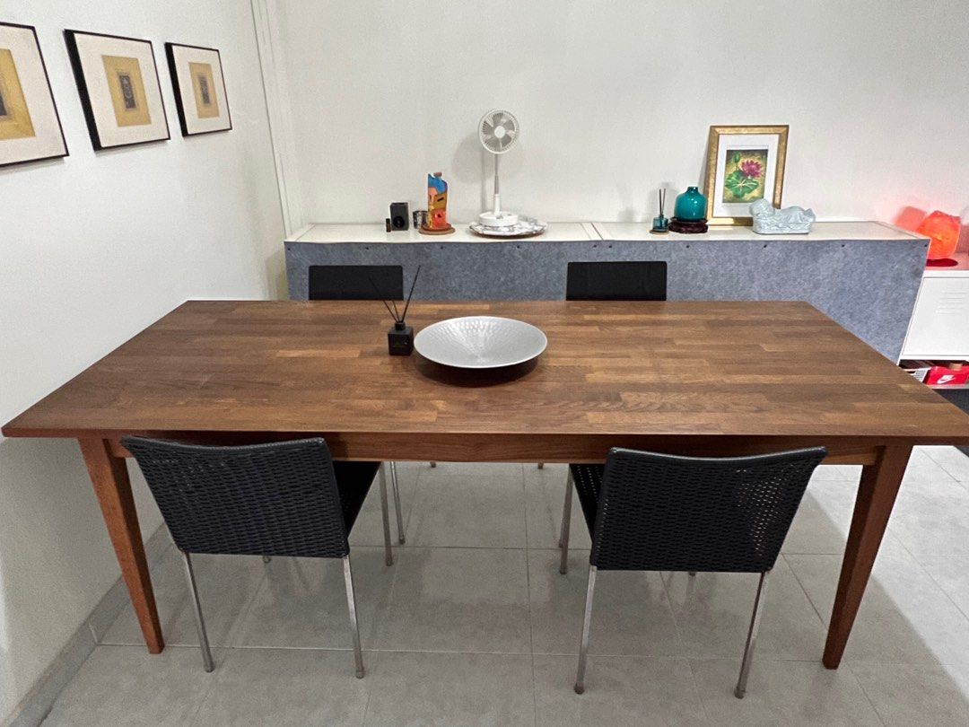 IKEA Solid Oak wood Table 2.2m length, Furniture & Home Living ...