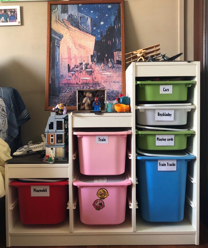 IKEA TROFAST shelf with boxes, Furniture & Home Living, Furniture ...