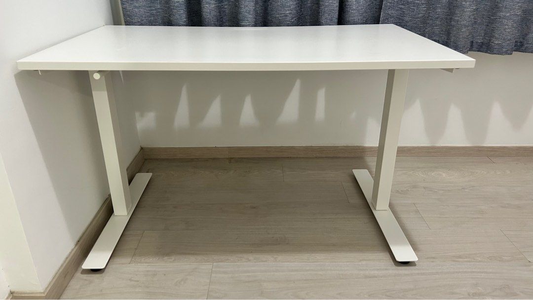IKEA Troten Work / Study Desk (Adjustable, white), Furniture & Home ...