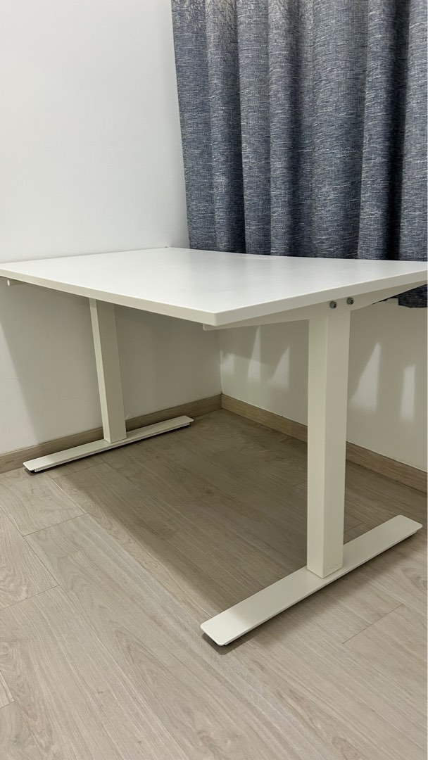 IKEA Troten Work / Study Desk (Adjustable, white), Furniture & Home ...