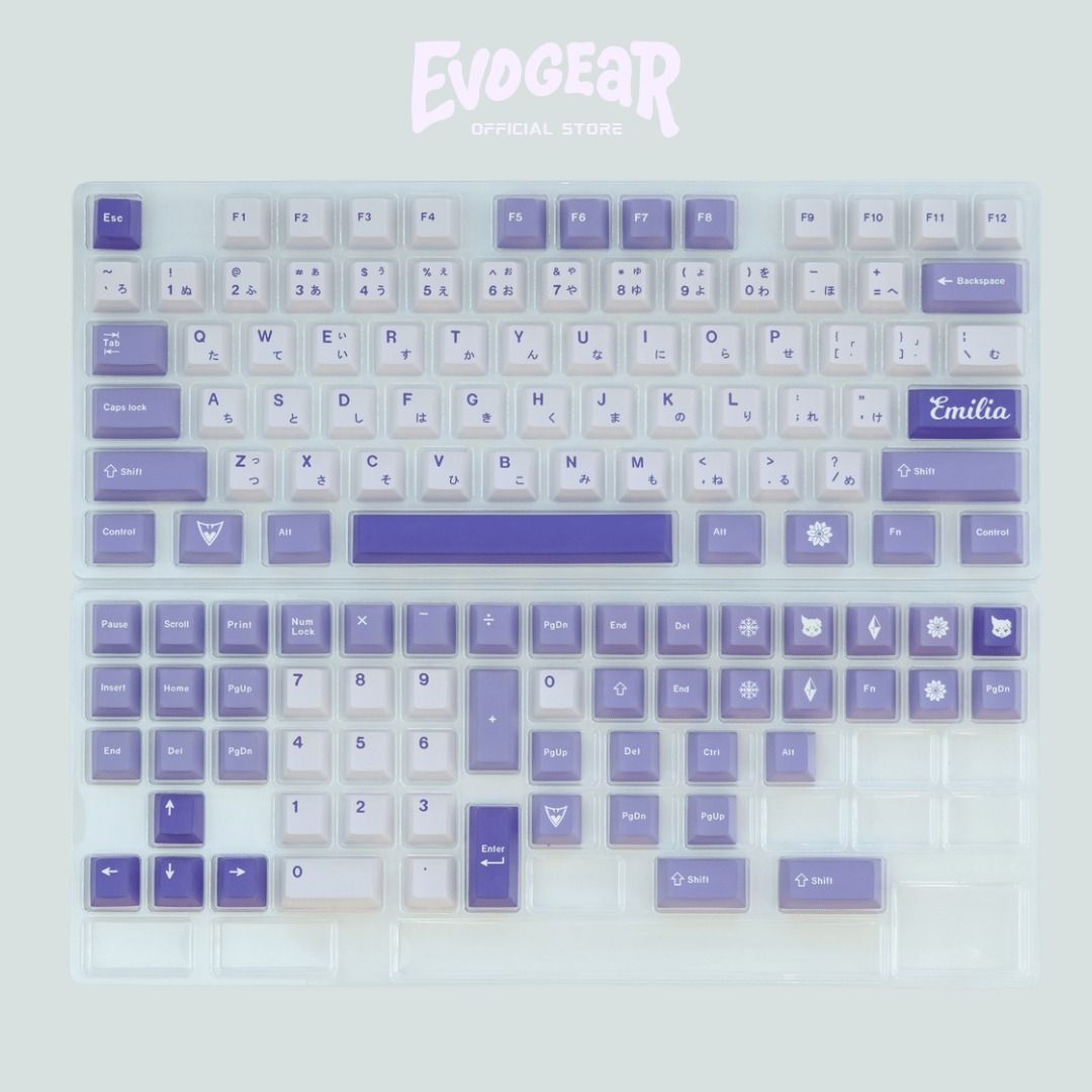 {IN STOCK} Emilia Keycaps | Japanese Keycaps | Cherry Profile | 134 ...