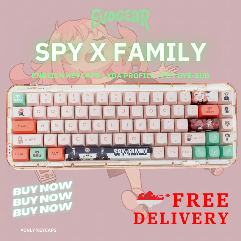 {IN STOCK} SPY X FAMILY Keycaps | English Keycaps | XDA Profile | 143 ...