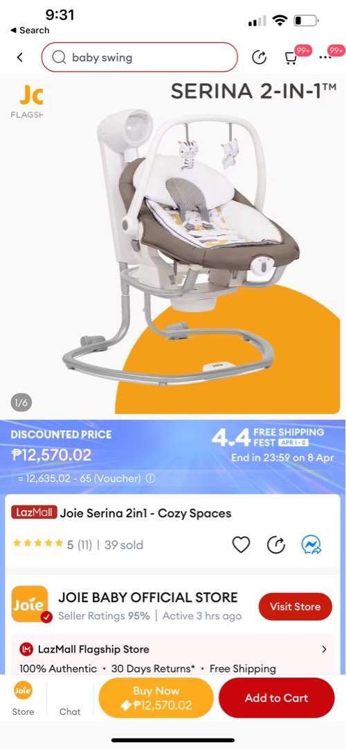 JOIE SERINA 2in1, Babies & Kids, Infant Playtime on Carousell