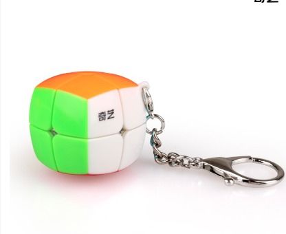 Key Chains with Rubiks Cube Magic Cube 2x2 3x3 Pyramid Key Ring Cube ...