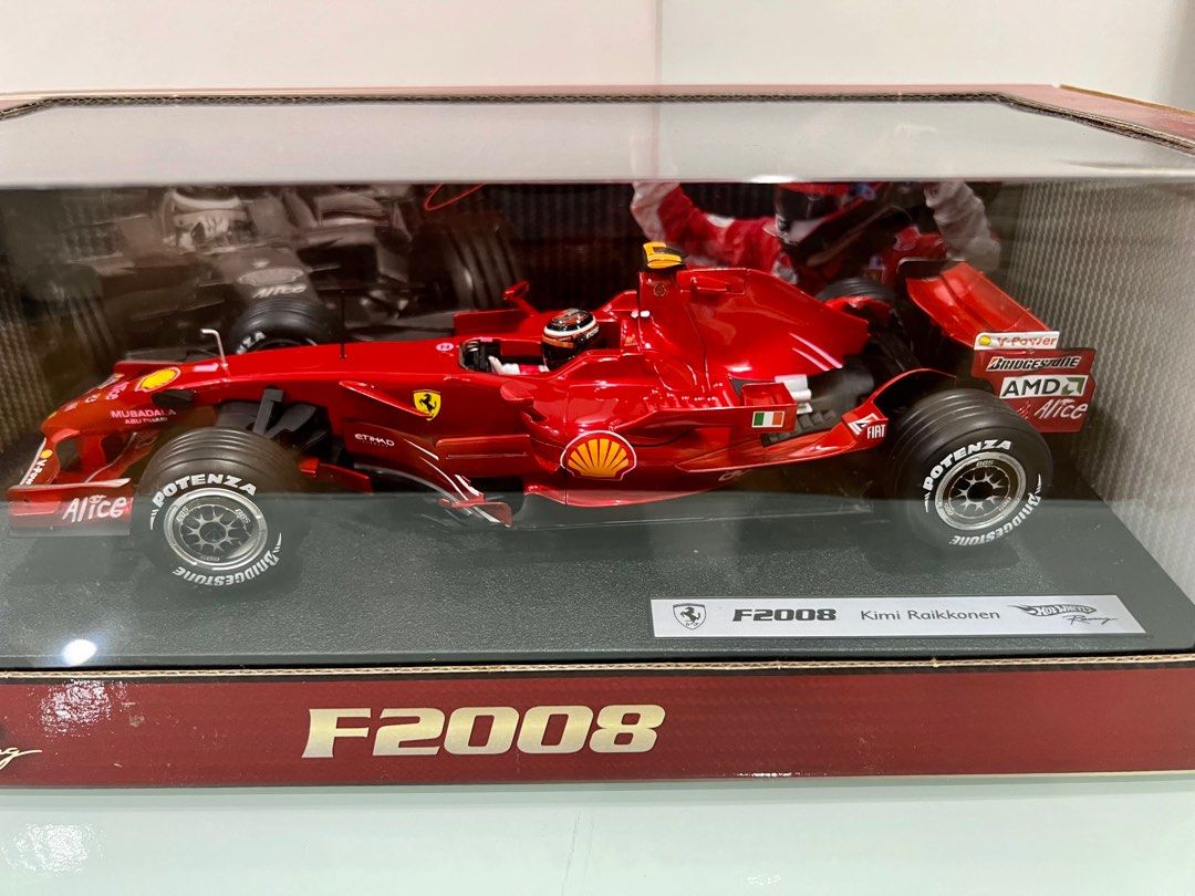 Kimi Raikkonen Ferrari F2008 Hot Wheels 1:18, Hobbies & Toys, Toys & Games on Carousell