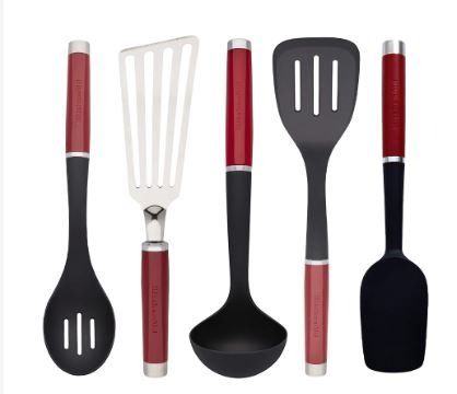 KITCHENAID Core Kitchen Utensils - Empire Red, Nylon / Stainless Steel ...