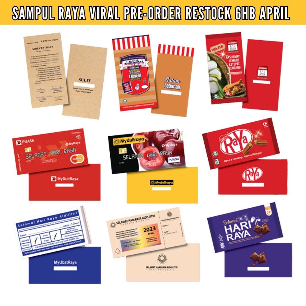 KREATIF SAMPUL RAYA VIRAL SAMPUL DUIT RAYA 2023 SAMPUL RAYA PLASTIK ...