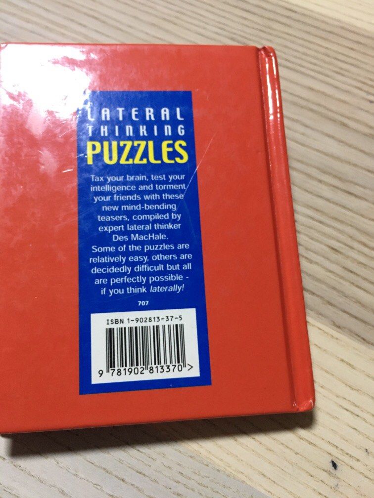 Lateral thinking puzzles - hardcover, Hobbies & Toys, Books & Magazines ...
