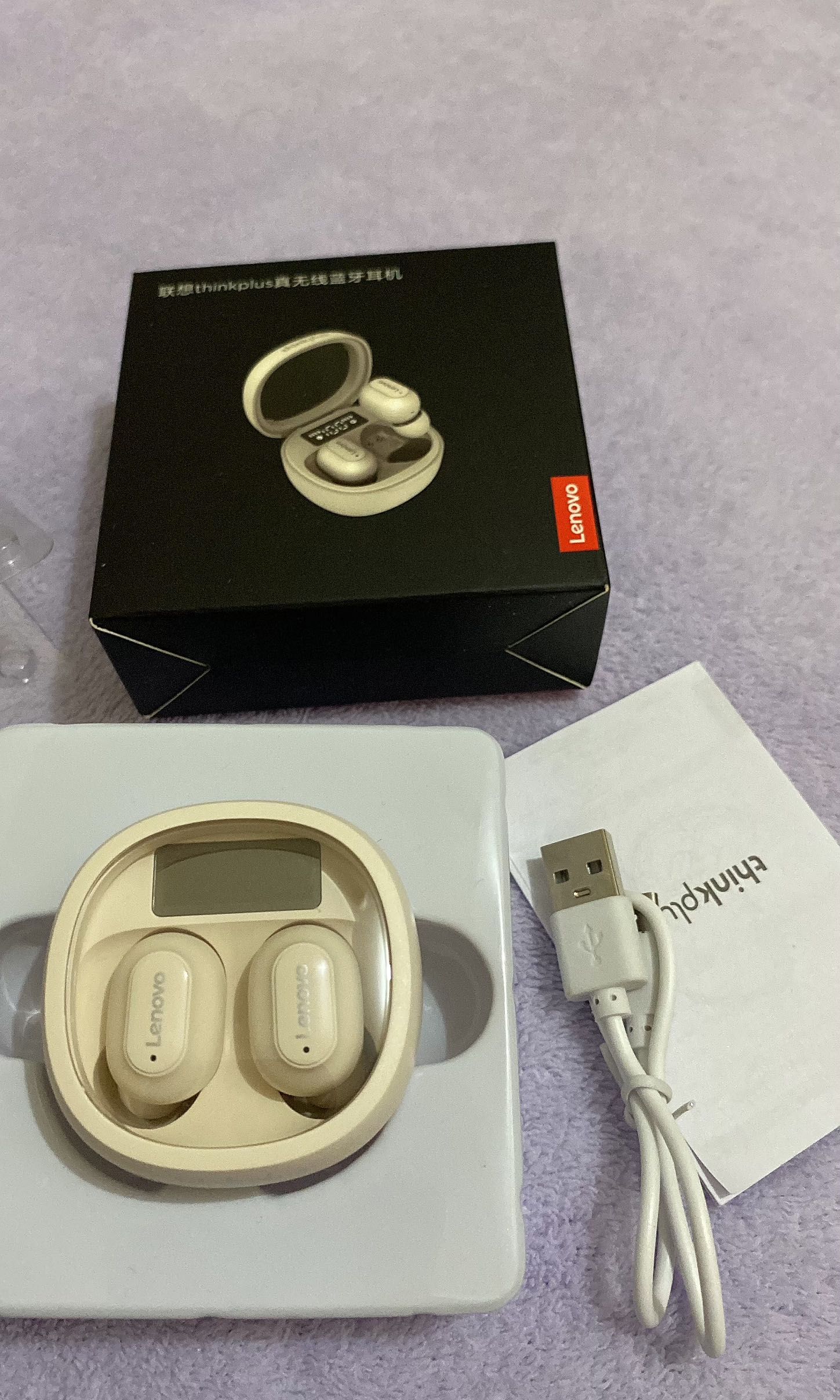Lenovo thinkplus earbuds beige, Audio, Other Audio Equipment on Carousell