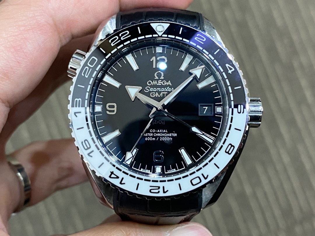 Like New Jun 22 Omega Seamaster Planet Ocean 600 PO600 GMT Black White ...