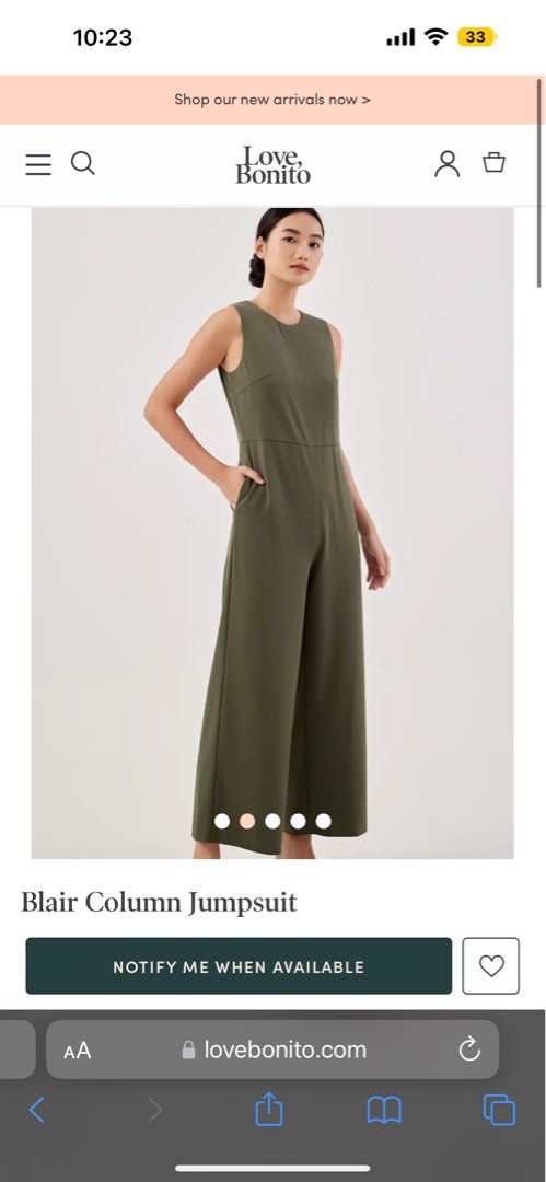 LOVE BONITO Blair Column Jumpsuit, Women's Fashion, Dresses & Sets ...