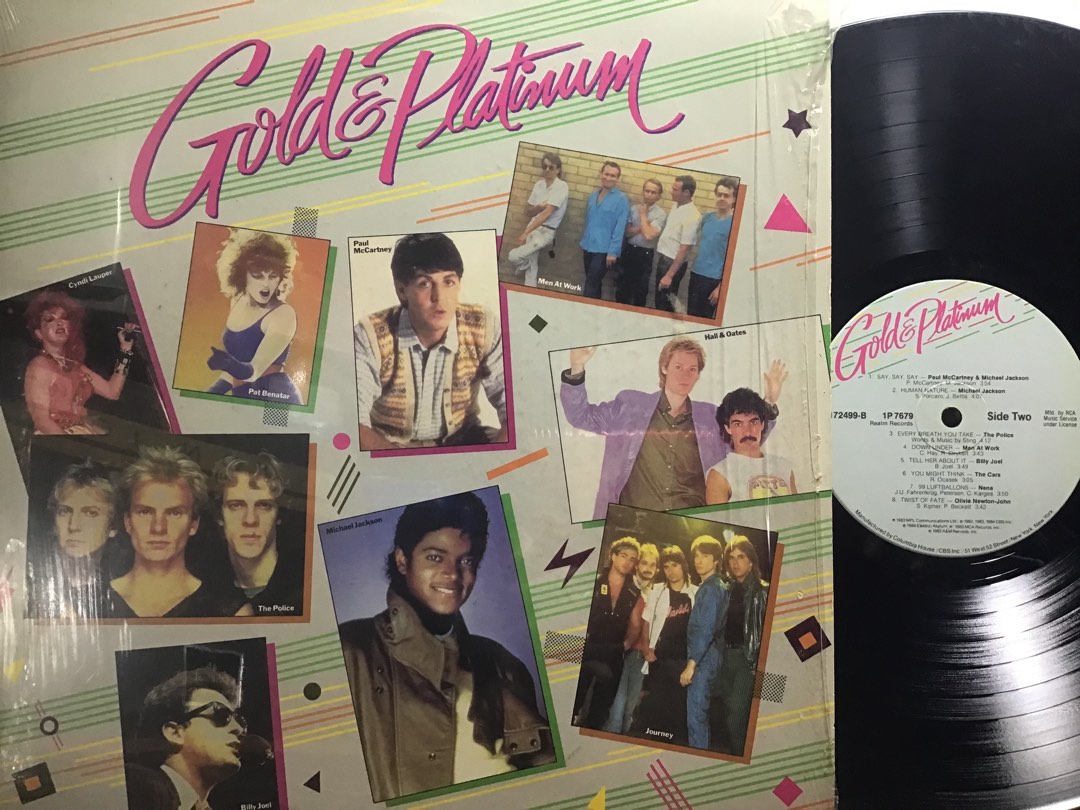 LP Gold & Platinum - Police Cyndi Lauper Michael Jackson OOP VINYL ...