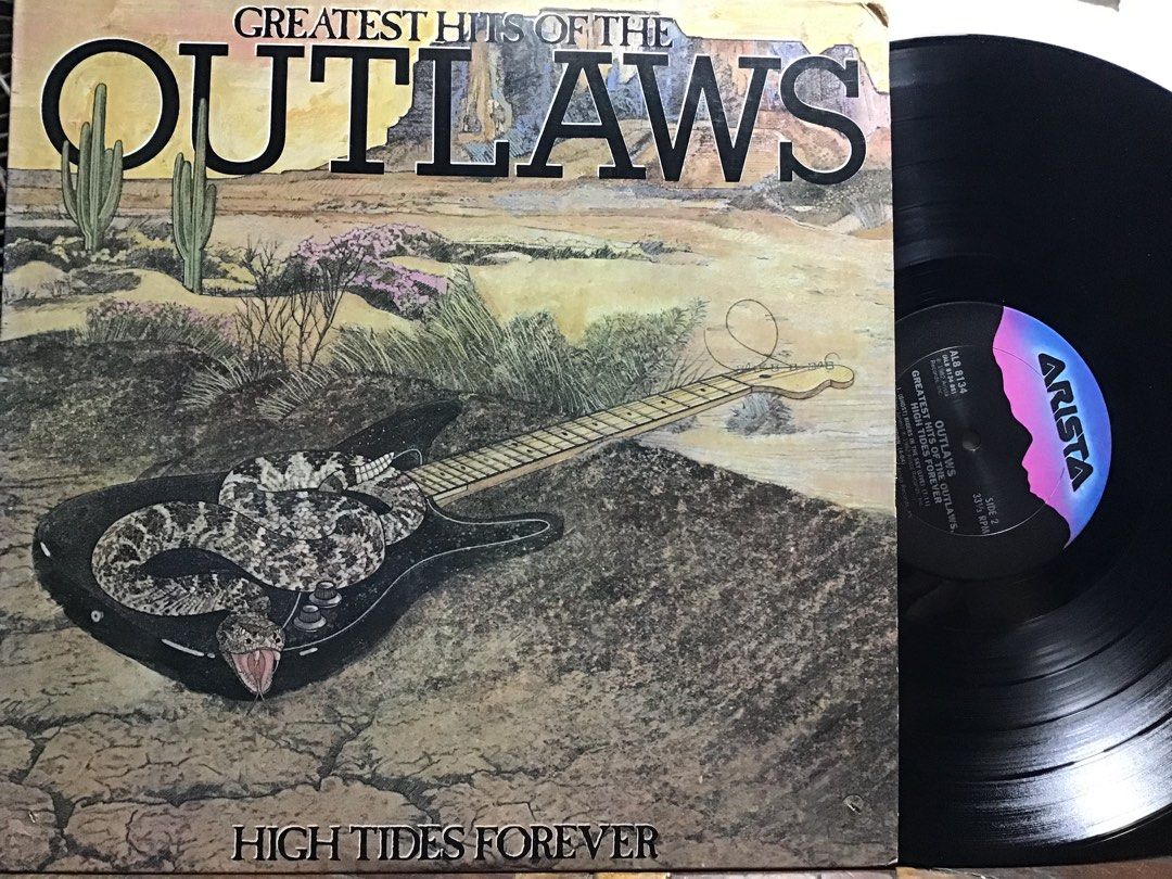 LP Greatest Hits of the Outlaws OOP VINYL RECORD Anubis Piring Hitam ...