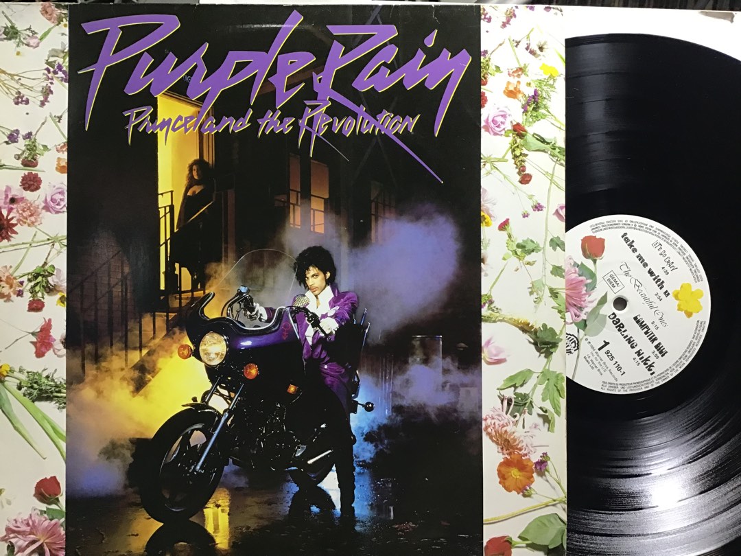 LP Prince - Purple Rain OST OOP VINYL RECORD Anubis Piring Hitam 80s ...