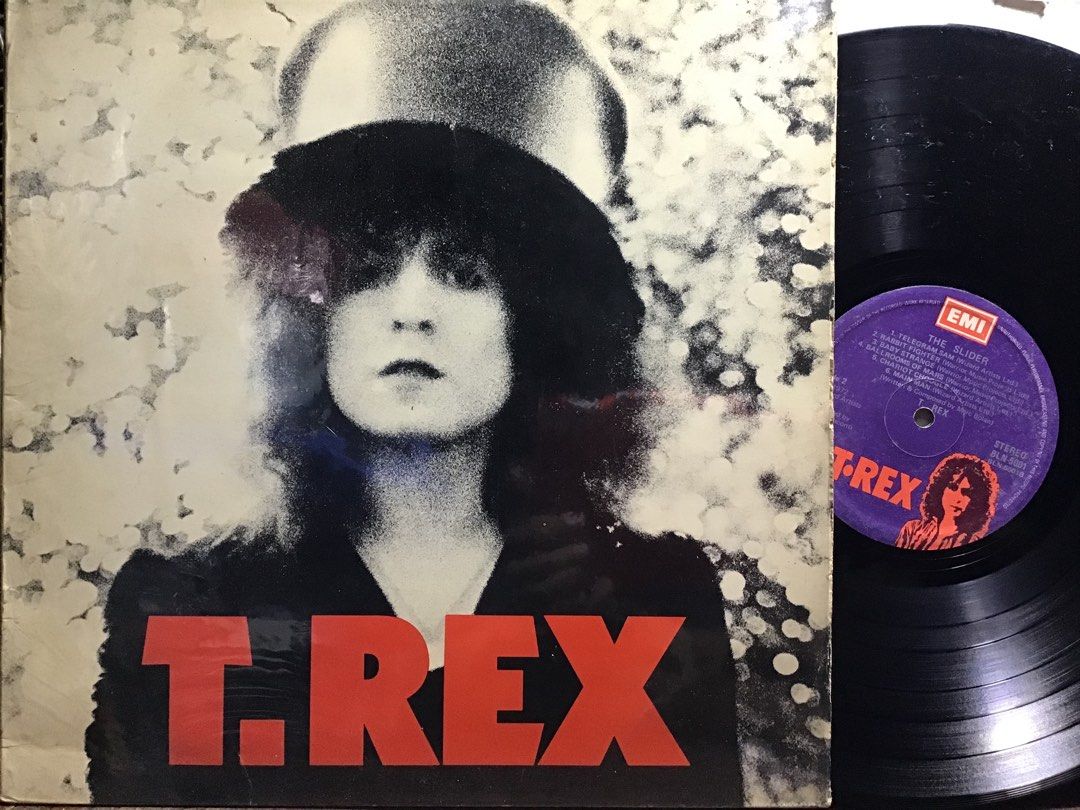 LP T-Rex (Marc Bolan) - The Slider OOP VINYL RECORD Anubis Piring Hitam Classic Rock, Hobbies ...