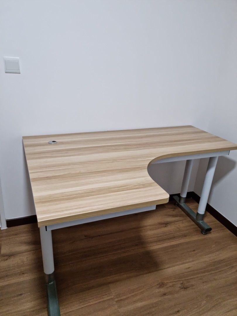 L-shaped Study Table, Furniture & Home Living, Furniture, Other Home ...