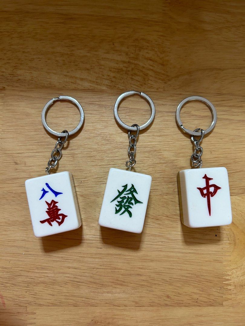 Mahjong keychain tiles, Hobbies & Toys, Toys & Games on Carousell