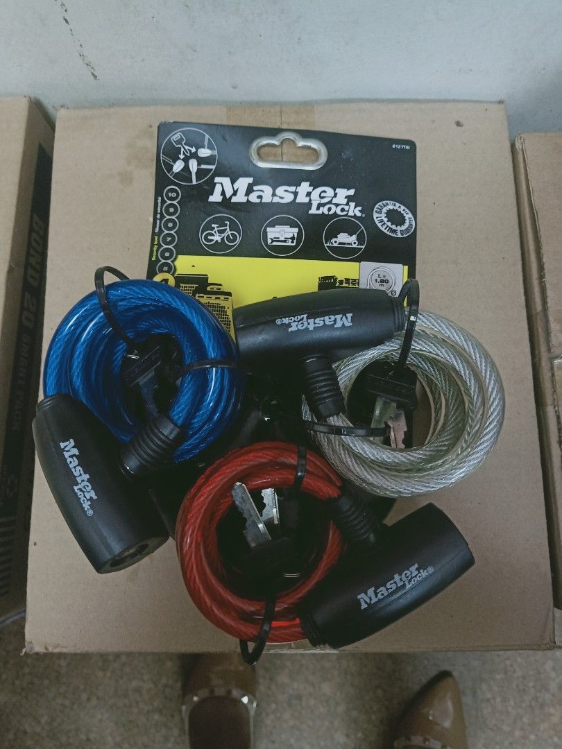 MASTER BYCYCLE BIKE LOCK CABLE LOCK KEY OPERATED FUNCTION AVAILABLE ...