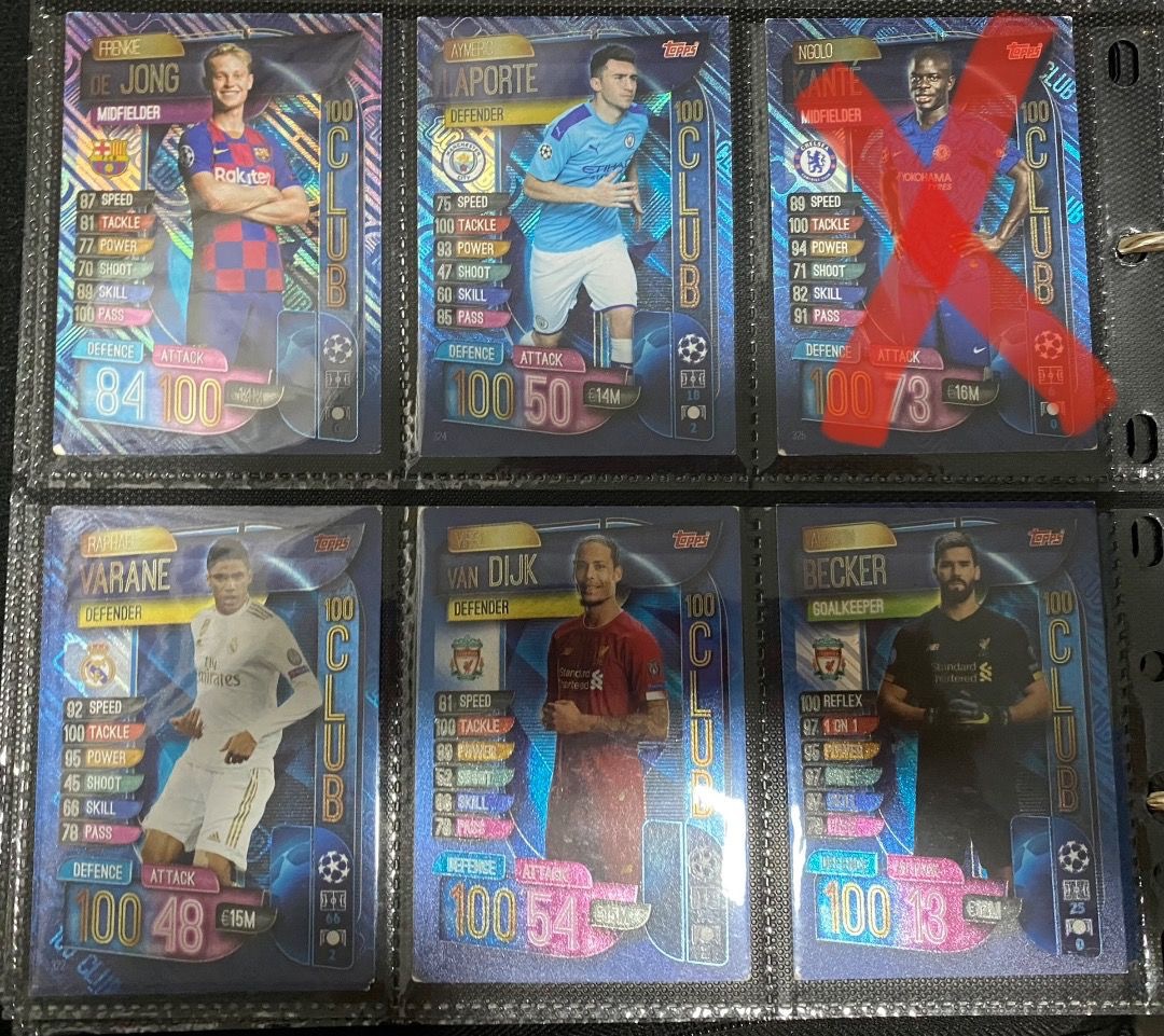 Match attax assorted rare cards (100 club, chrome preview, chrome ...