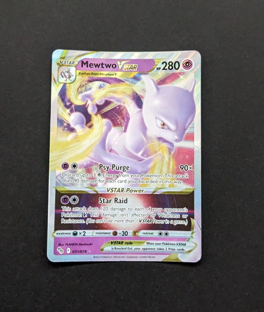 Mewtwo Vstar Pokemon Go Pokemon Card Tcg, Hobbies & Toys, Toys & Games ...