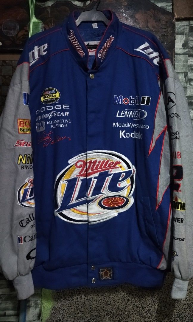 Miller Lite Nascar JH design racing jacket on Carousell