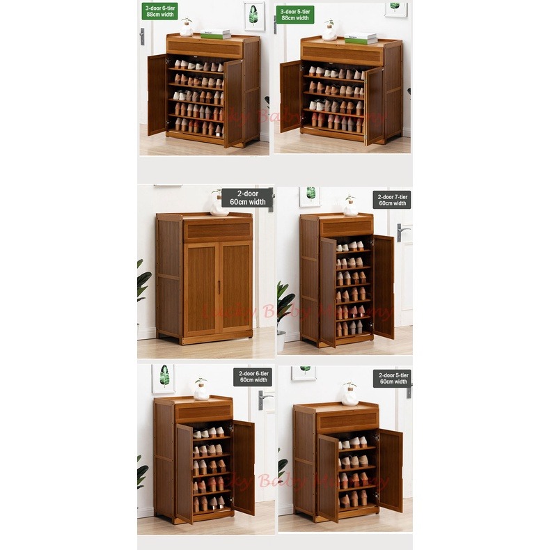 Minimalist Wooden Shoe Shelf/ 5/6/7 Tier Shoe Rack, Furniture & Home ...