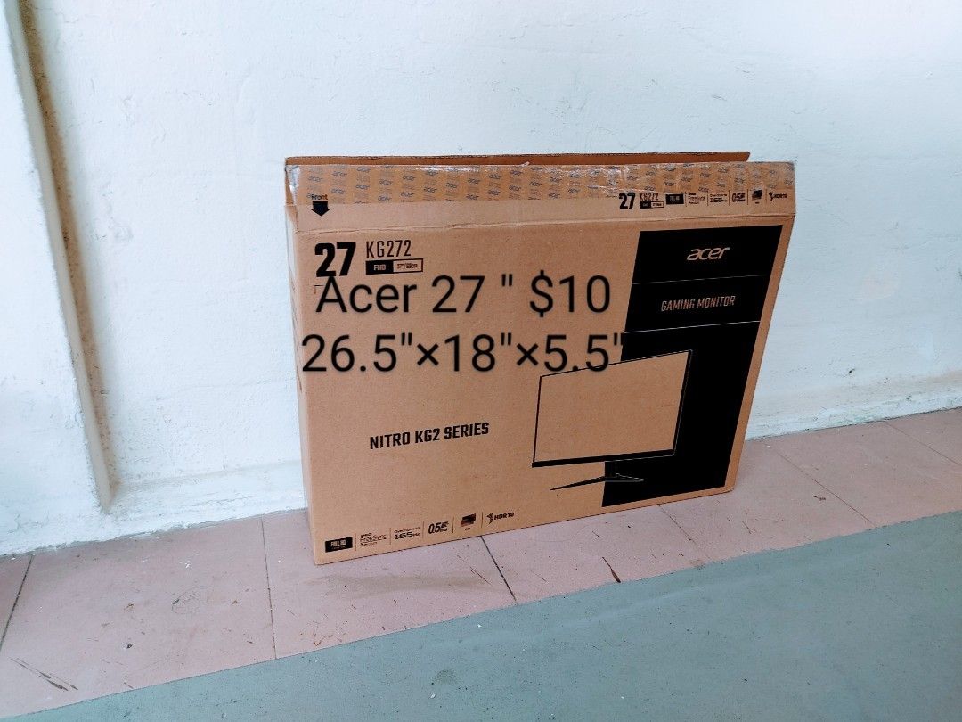 Monitor boxes with styrofoam, Furniture & Home Living, Home Improvement ...