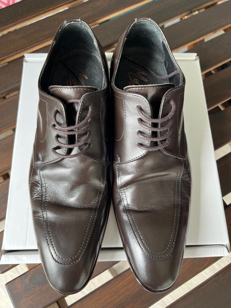 Morandi Brown Leather Shoes, Men's Fashion, Footwear, Dress Shoes on ...