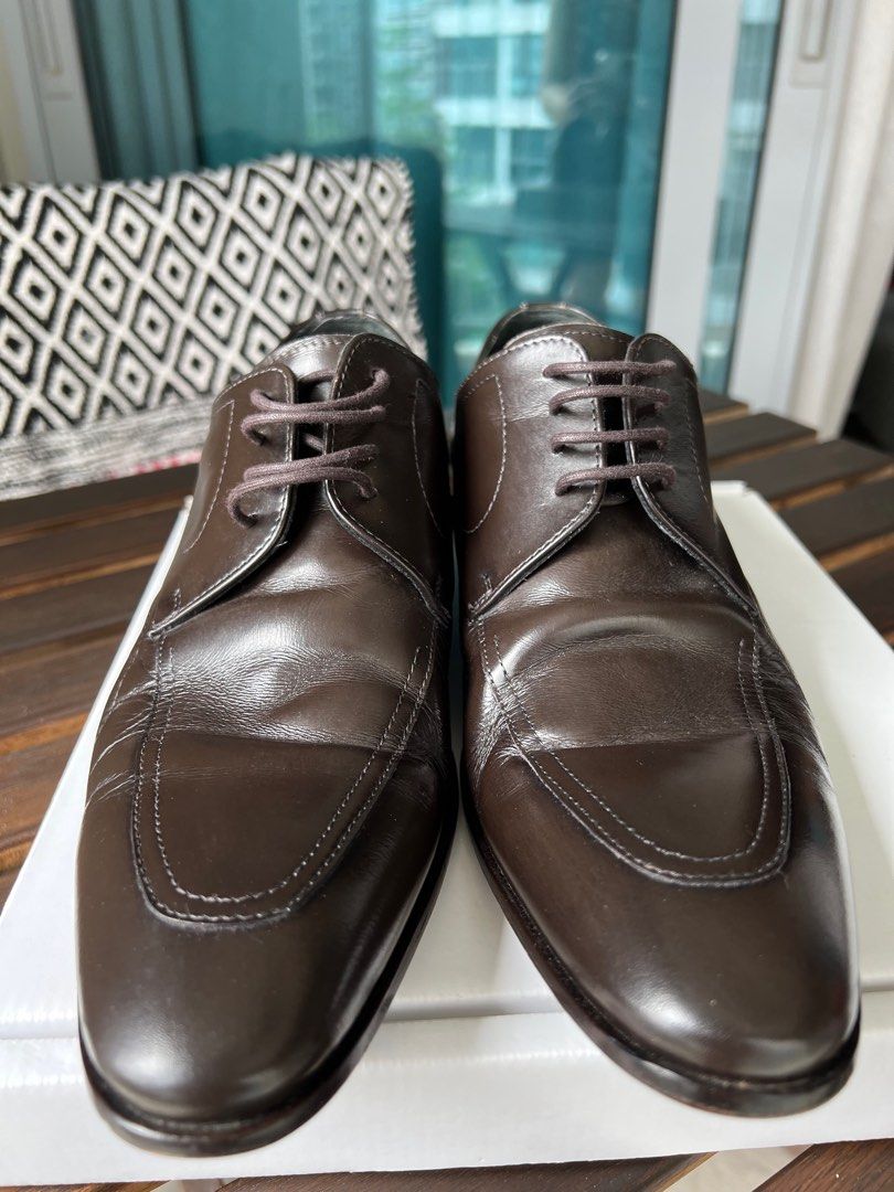 Morandi Brown Leather Shoes, Men's Fashion, Footwear, Dress Shoes on ...