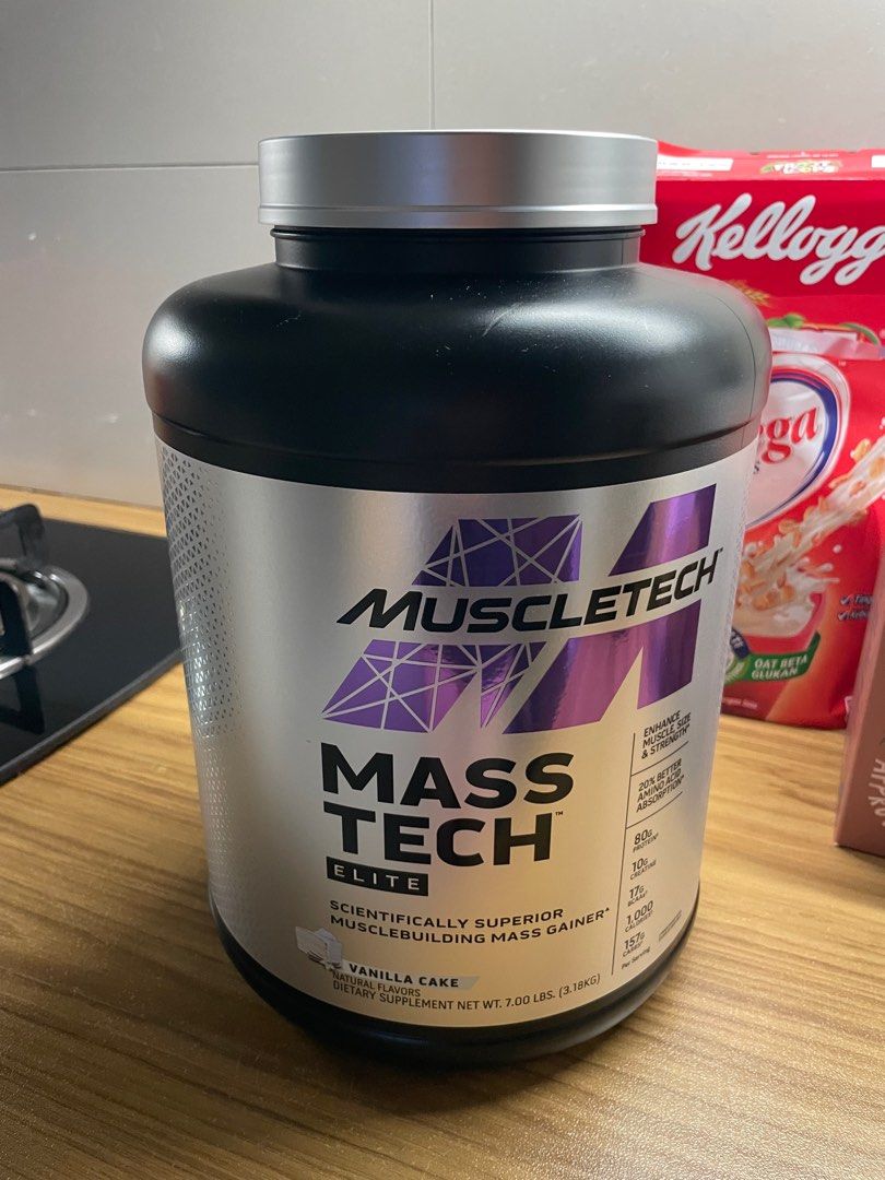 Muscletech Mass Tech Mass Gainer 7lbs, Health & Nutrition, Health ...