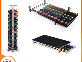 Nespresso Coffee Capsule Pod Rack Holder Carousel - Holds up to 40 ...