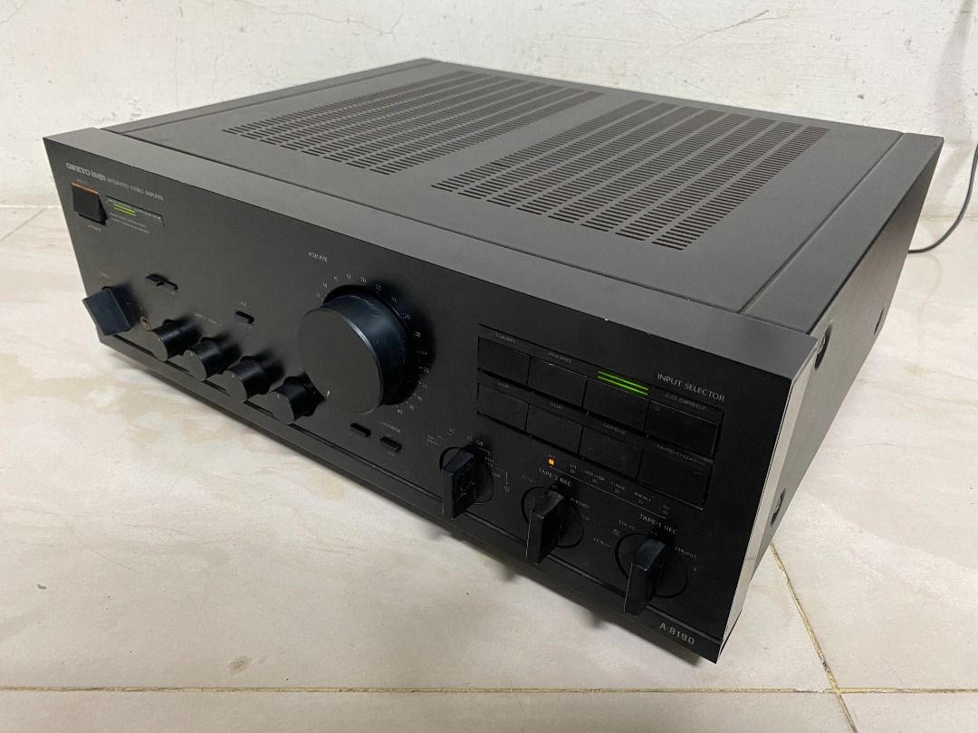 經典Onkyo A-8190 Integrated Stereo Amplifier 立體聲綜合擴大機可接黑膠 日本製造, 耳機及錄音音訊設備 ...