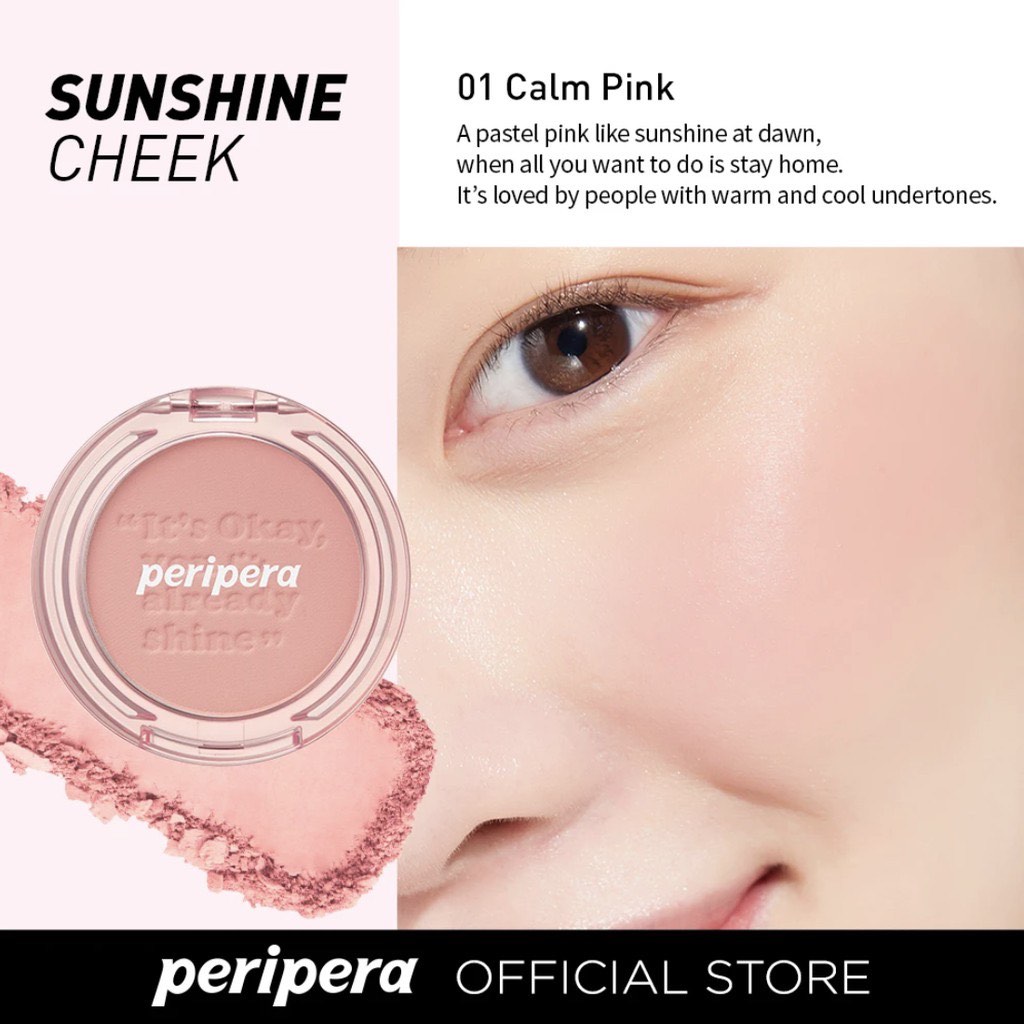 Peripera Sunshine Cheek 01 Calm Pink, Beauty & Personal Care, Face ...