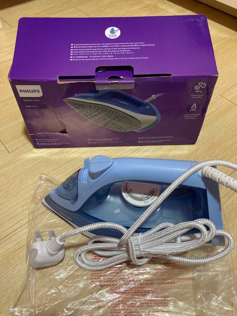 Philips steam iron 3000 series, TV & Home Appliances, Irons & Steamers ...