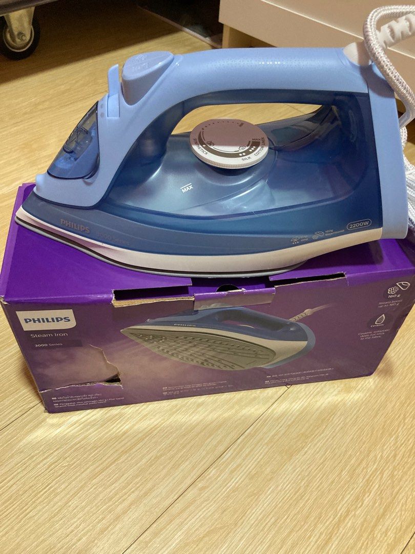 Philips steam iron 3000 series, TV & Home Appliances, Irons & Steamers ...